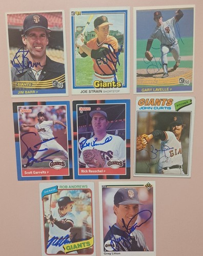 8 Different Signed Baseball Cards - Giants | eBay