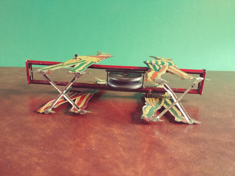 Rare 1910's France Tin Gyroscope Acrobat Circus Clowns Tinplate Marklin ...