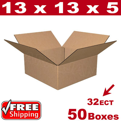 50- 13x13x5 Cardboard Boxes Mailing Packing Shipping Box 32ECT ...