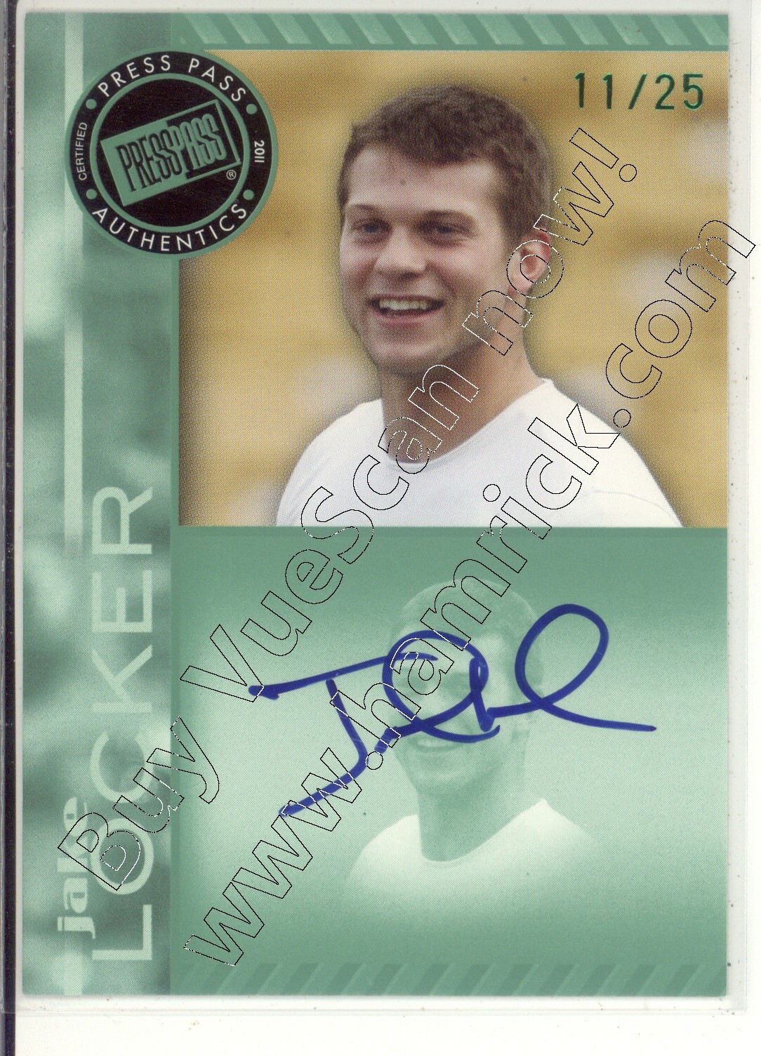 jake locker rc rookie draft auto autograph washington huskies uw ...