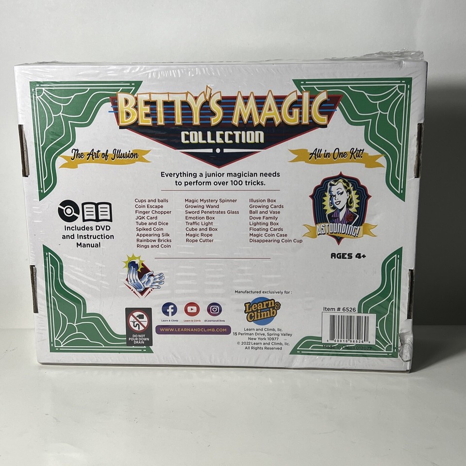 Learn & Climb Betty's Magic Collection Set Master Over 100 Magic Tricks ...