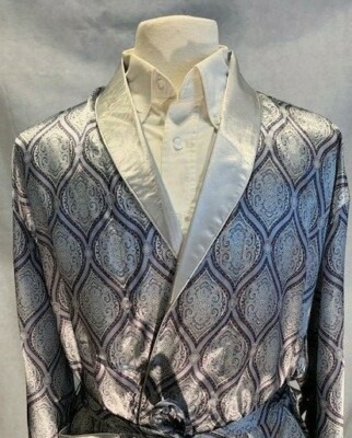 Mens Silk Satin Robe -Silver Purple Diamond '' 5 Day Delivery - USA ...