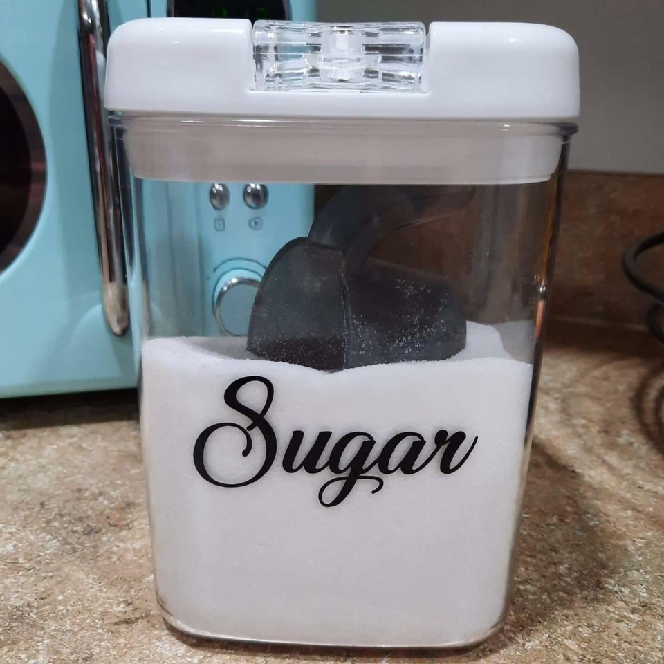 Sugar Coffee Tea Jar Canister Labels Stickers Vinyl Decals Kitchen ...