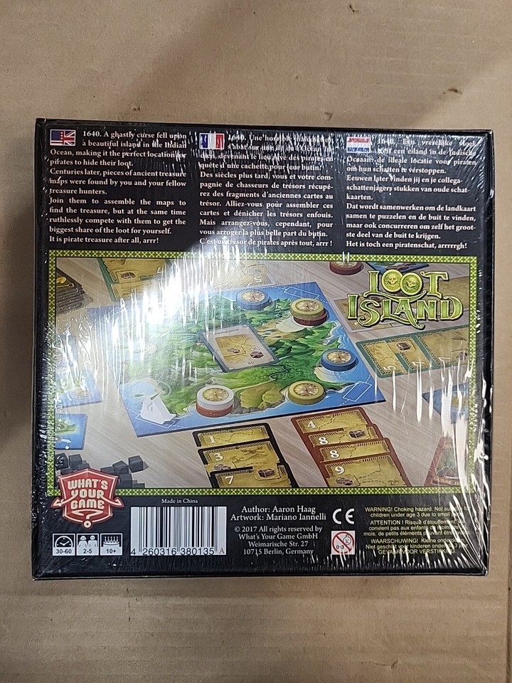 Loot Island Board Game Aaron Haag What's Your Game? New Sealed Pirate ...