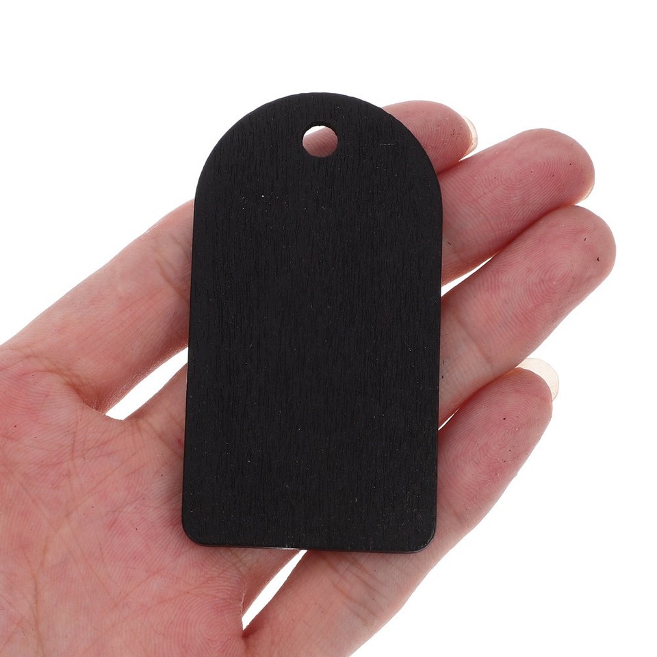 50 Sets Mini Chalkboard Tags Double Sided Wooden Hanging Price Labels ...