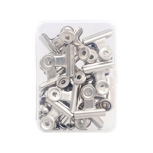 15Pcs Metal Paper Clamp Stainless Steel Clip File Paper Clips for ...