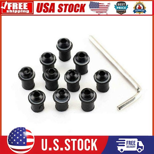 10pc M5 Motorcycle Windscreen Windshield Fairing Screen Nut Bolt Screw ...