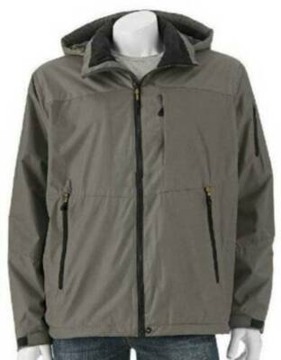 Mens Jacket Hooded Weather Resistant UPF50 Gray Hemisphere Tracker ...