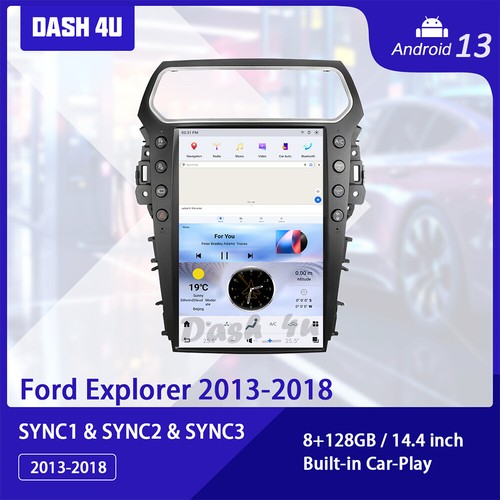 14.4"Android 13 Vertical Screen 128G Tesla GPS Radio for Ford Explorer ...