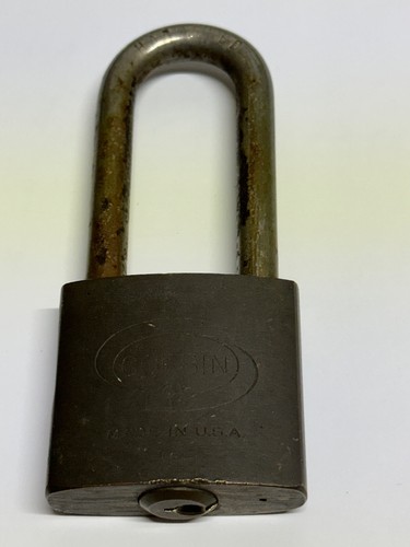 CORBIN 6-Pin Brass Padlock w/ Hardened Steel Shackle Locksport No Key ...