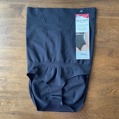 Spanx High Waisted Shaping Panty Red Hot Firm Control Small Black ...