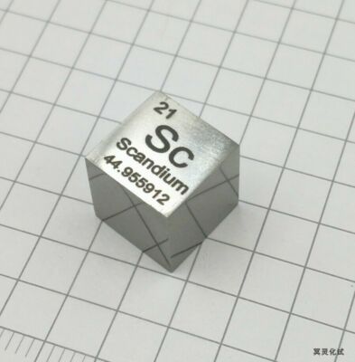 High Purity 99.9% Pure Scandium Sc Metal Carved Element Periodic Table ...