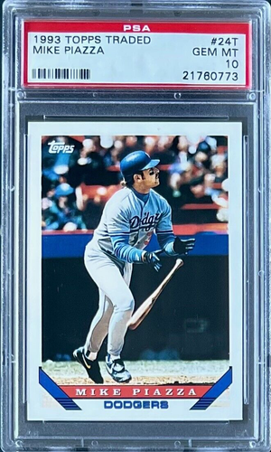 1993 TOPPS TRADED #24T ROOKIE MIKE PIAZZA HOF PSA 10 GEM MT DODGERS | eBay