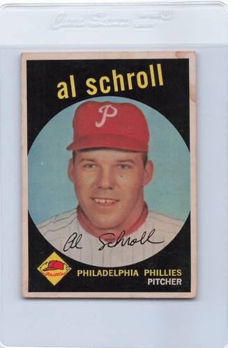 1959 Topps #546 Al Schroll Phillies VG/EX *6892 | eBay