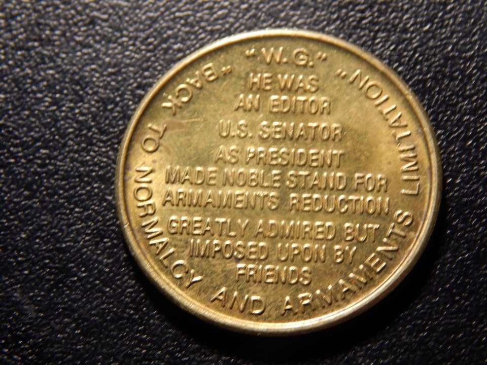 WARREN C HARDING 29TH PRESIDENT USA TOKEN! ZZ815XUX | eBay