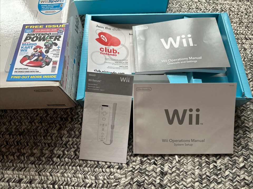 Nintendo Wii Console Box White Manual Tray Only NO SYSTEM | eBay