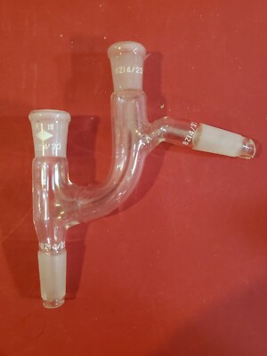 Borosilicate Glass Claisen Side Arm Distillation Adapter 14/20 14/23 ...
