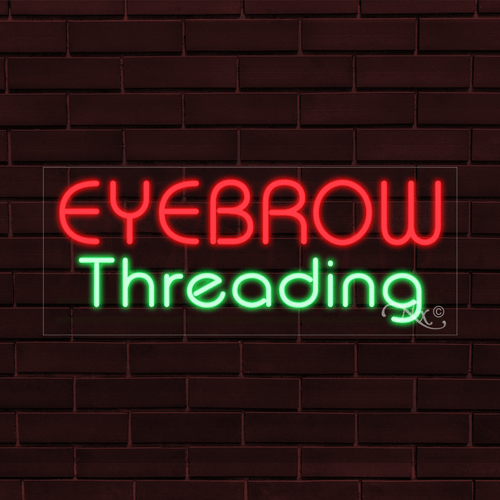 NEW "EYEBROW THREADING" 30x12x1 INCH LED FLEX WINDOW/WALL INDOOR SIGN ...