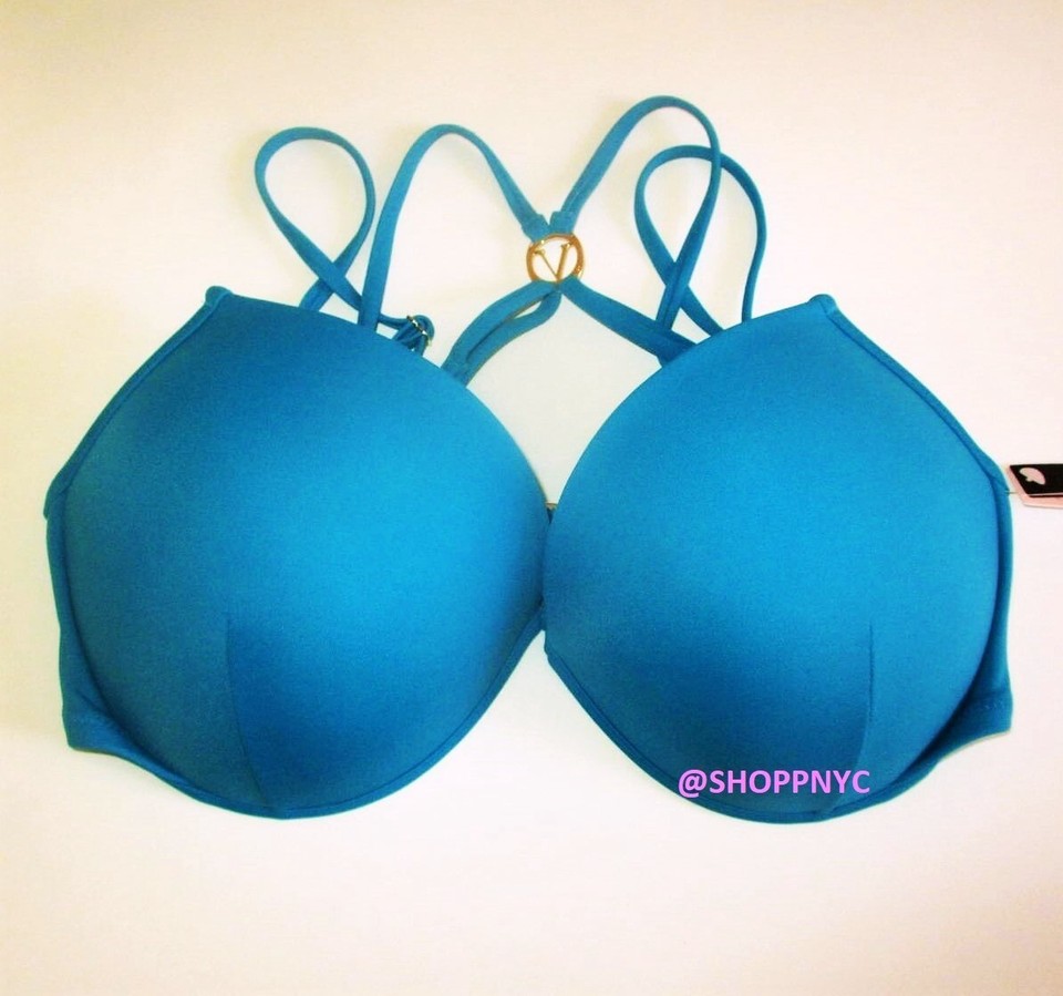 VICTORIA SECRET Swim 38D Push-Up Top Bikini Set Strappy Brazilian ...