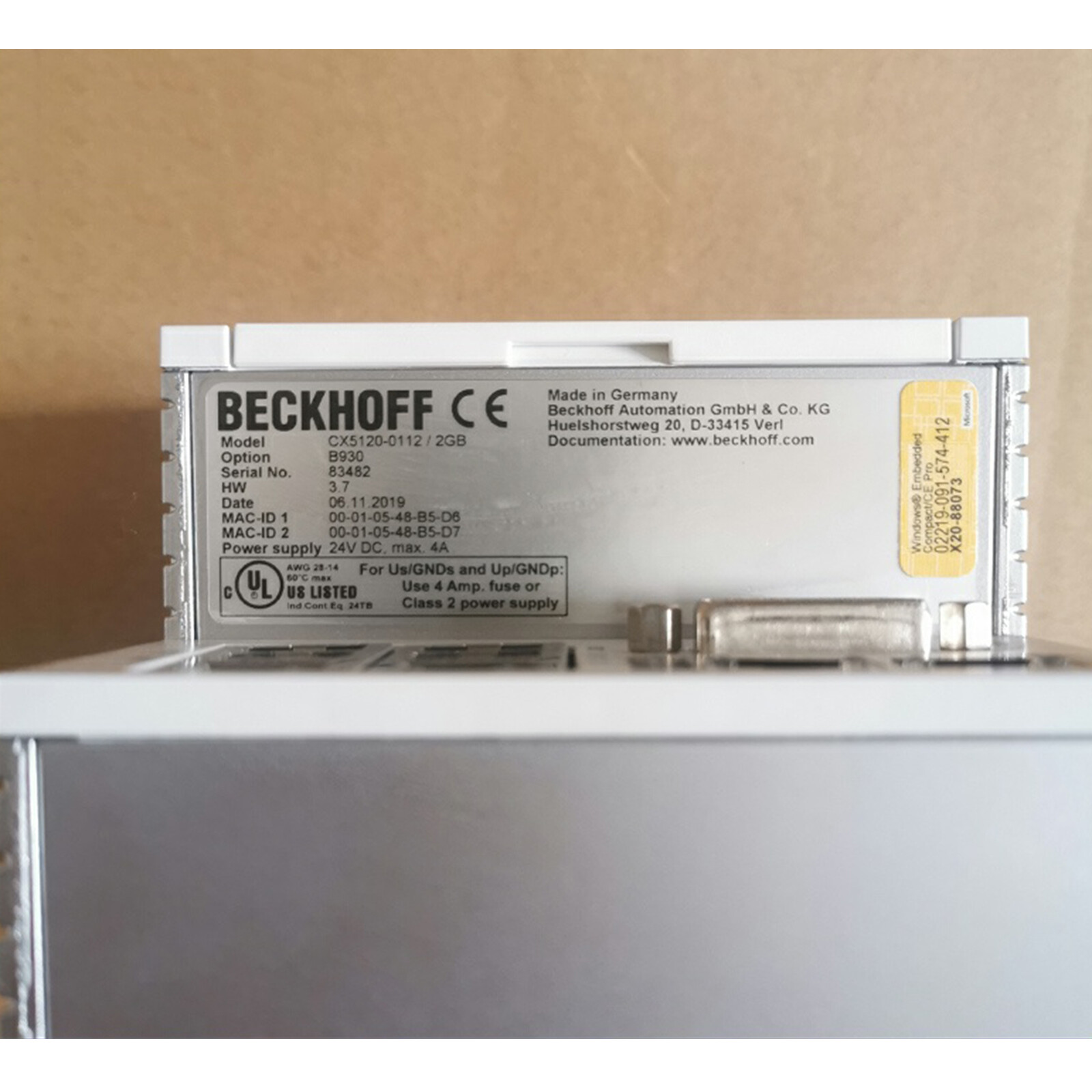 One Used PLC module For BECKHOFF CX5120-0112 Free Shipping | eBay