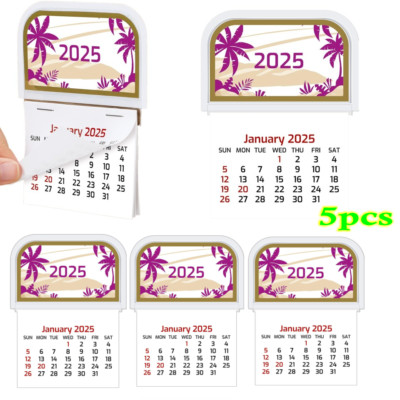 5x 2025 Mini Stick on Calendar Peel and Stick Calendar Adhesive Car ...