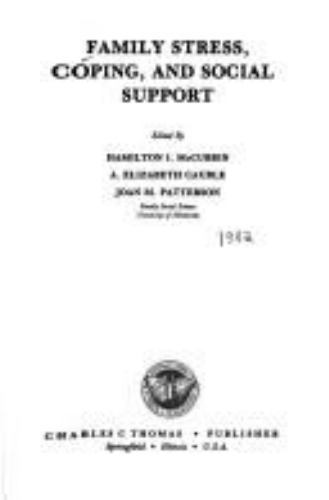 Family Stress, Coping and Social Support by Hamilton I. McCubbin, A ...