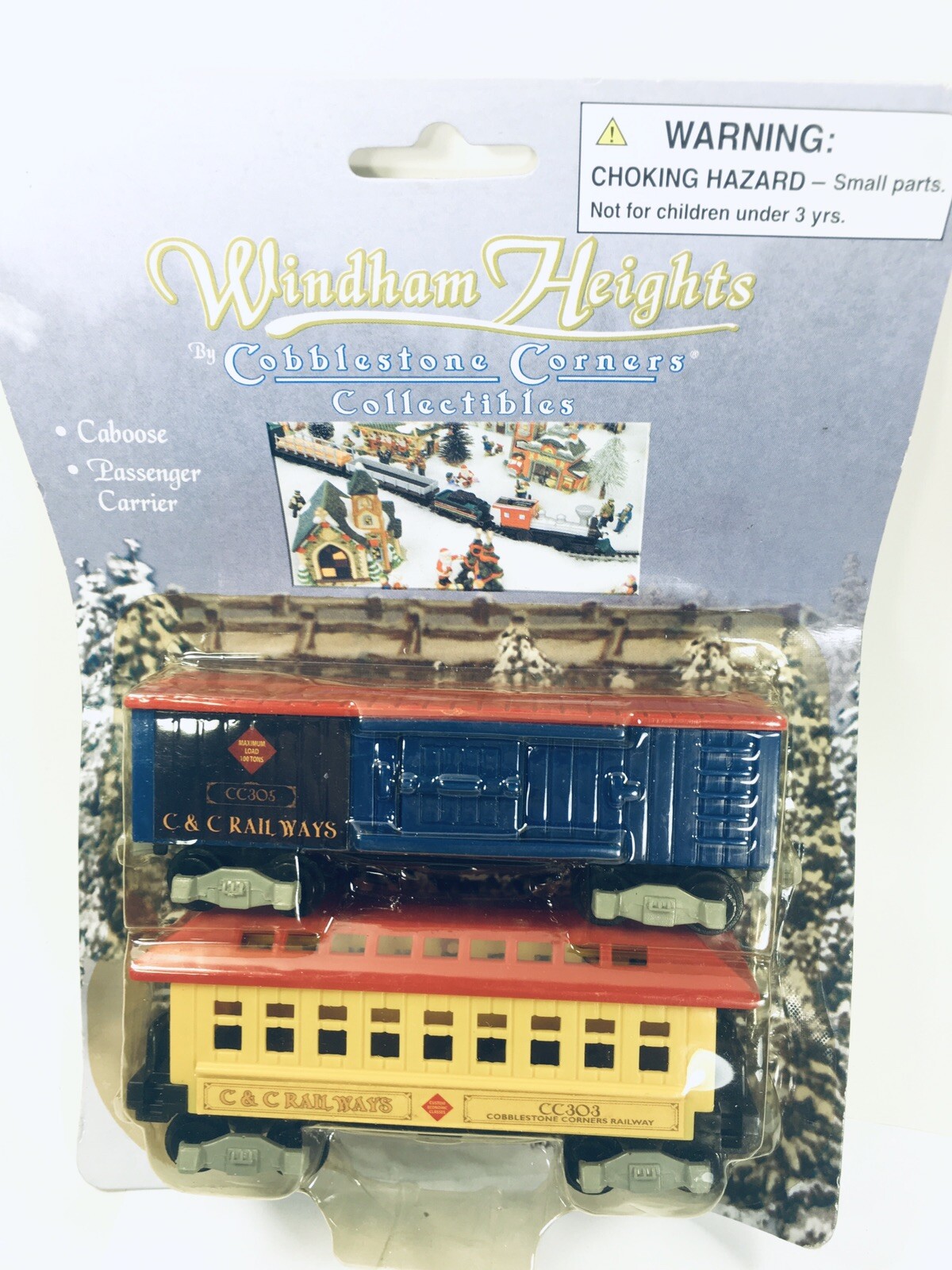 Windham Heights Cobblestone Corners Train Caboose and Passenger Carrier ...