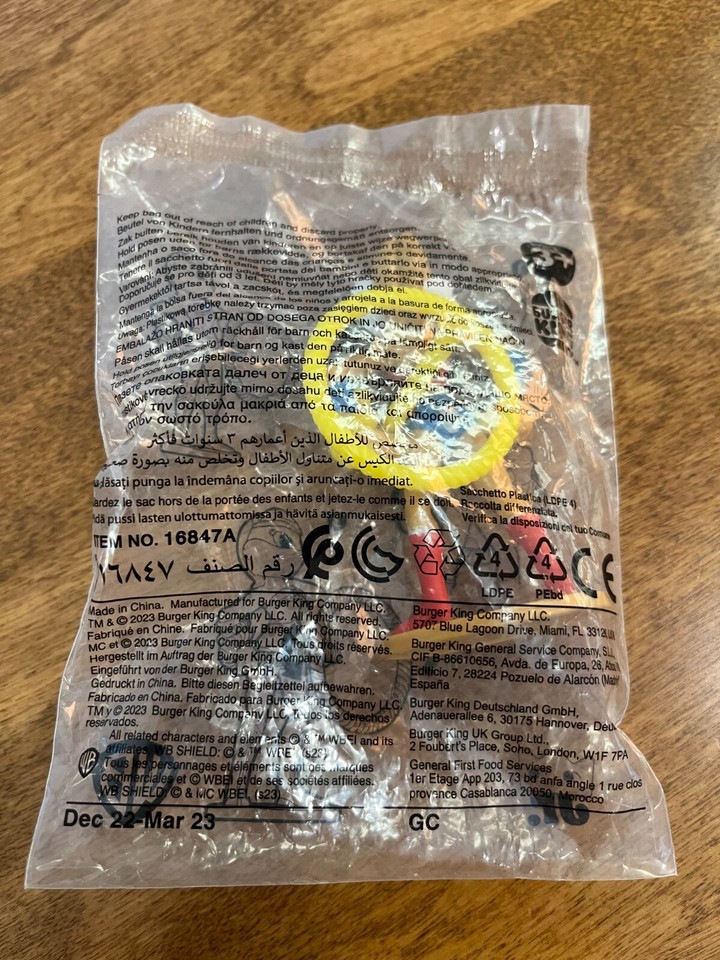 Burger King Warner Bros. 100th Lola Bunny Wonder Woman Looney Tunes WB ...