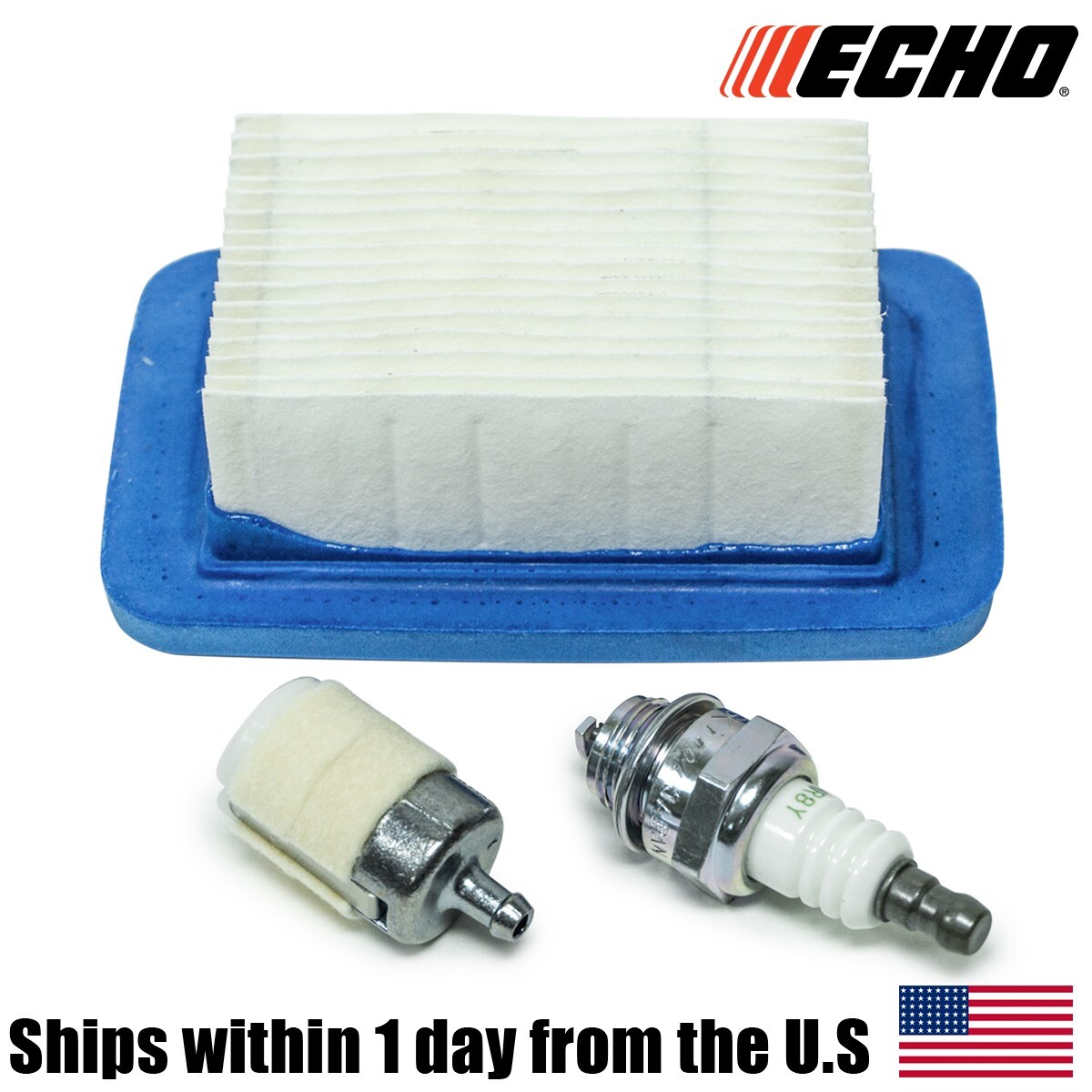 Genuine OEM Echo Air Filter Spark Plug Fuel Repower Tune Up Kit Echo ...
