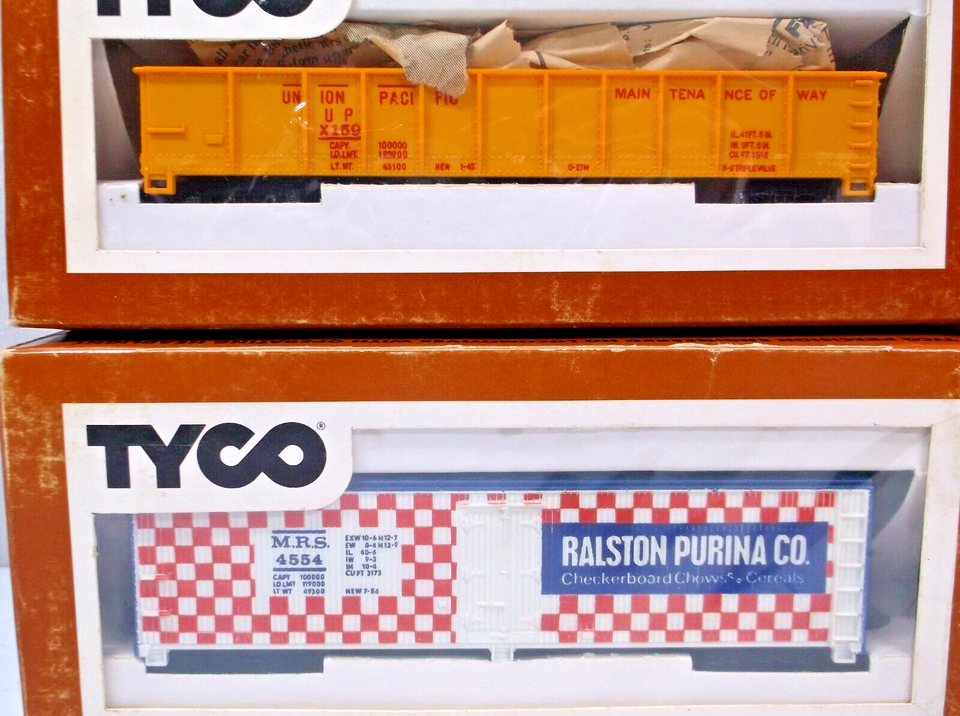 (8) HO Tyco train cars in original boxes (lot 5367) | eBay