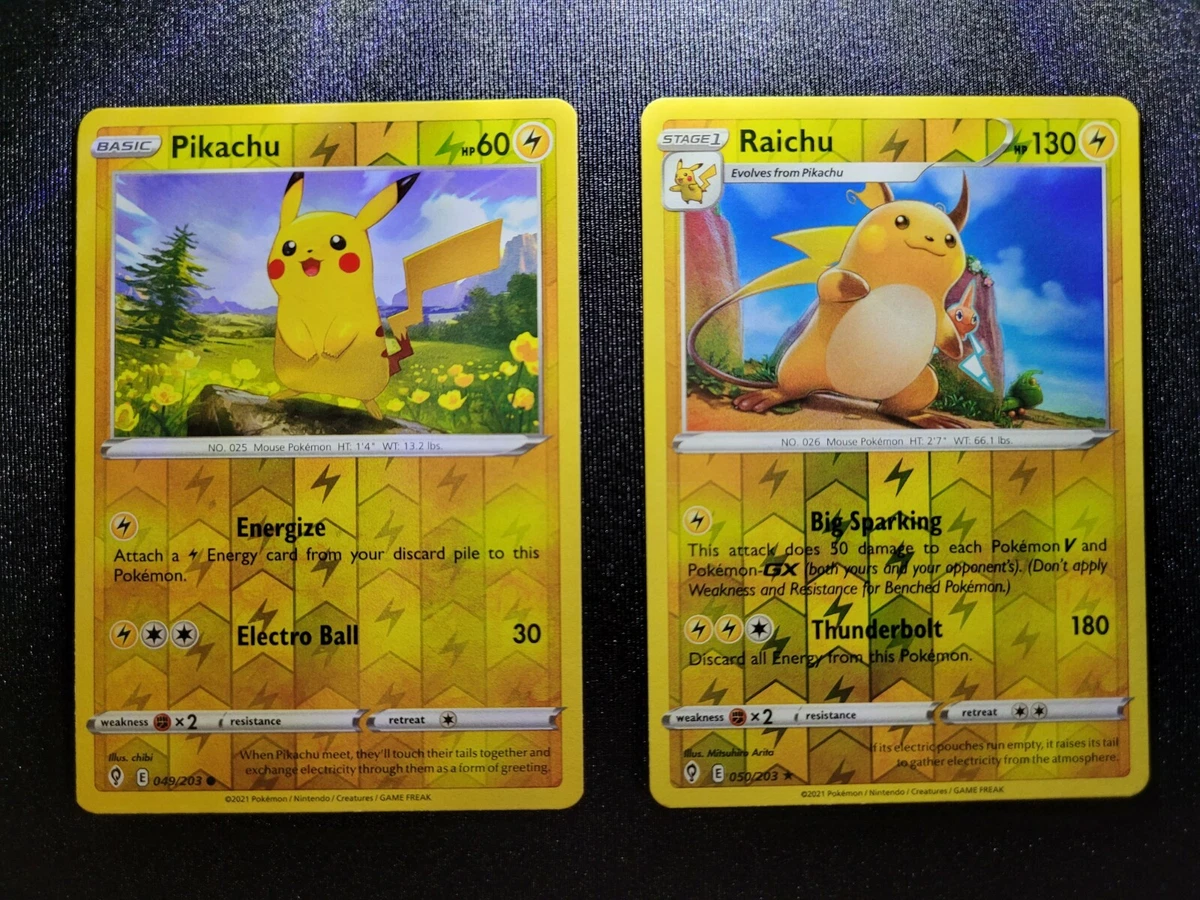 Pokemon Cards Pikachu And Raichu