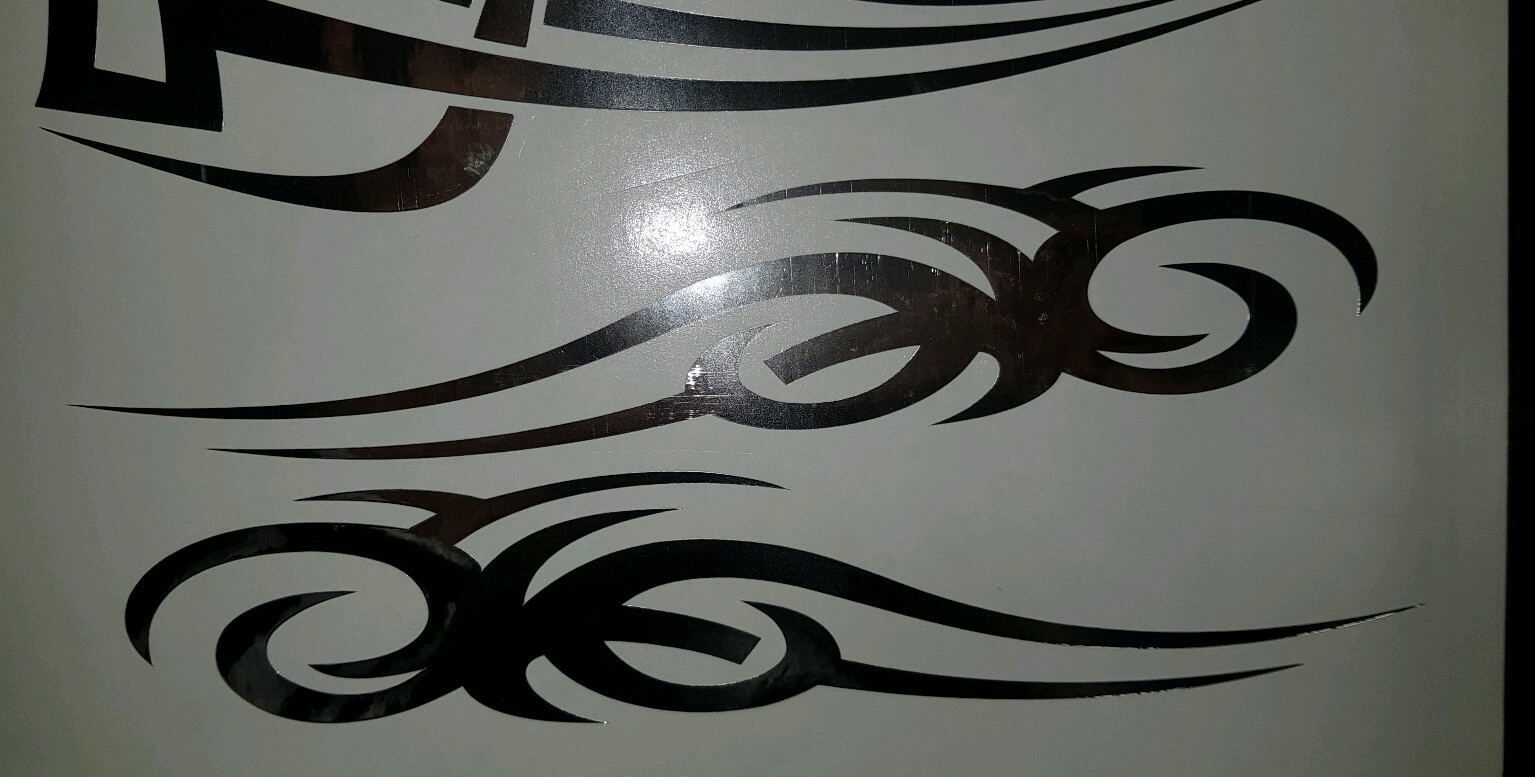 2x Autoaufkleber Motorrad Sticker Tribal Shocker Tattoo 30cm lang in ...