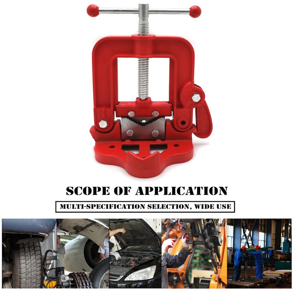 Heavy Duty Cast Iron Forged Hinged Pipe Vice Vise Bench Tube Clamp For ...