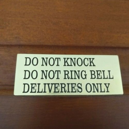 POLITE NO CALLERS COLD CALL DOOR SIGN - DOOR SIGN DO NOT KNOCK ...