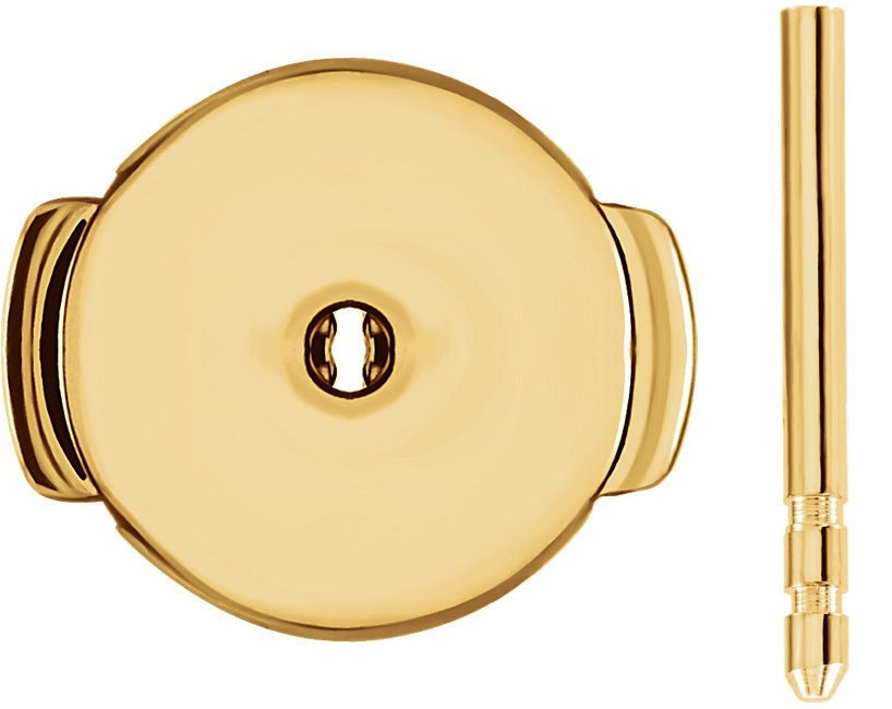 14kt 18kt Gold Platinum Silver Protektor System Earring Lock Back Post ...
