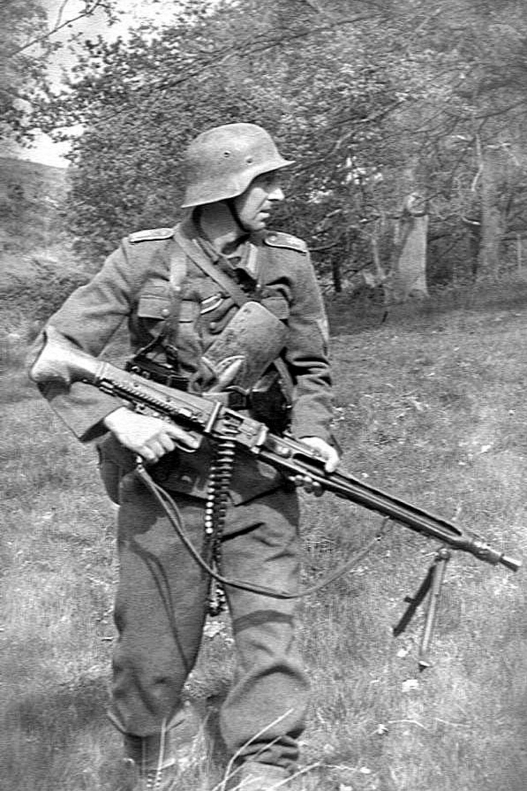 German machine gunner on the Eastern front WW2 Photo Glossy 4*6 in J008 ...
