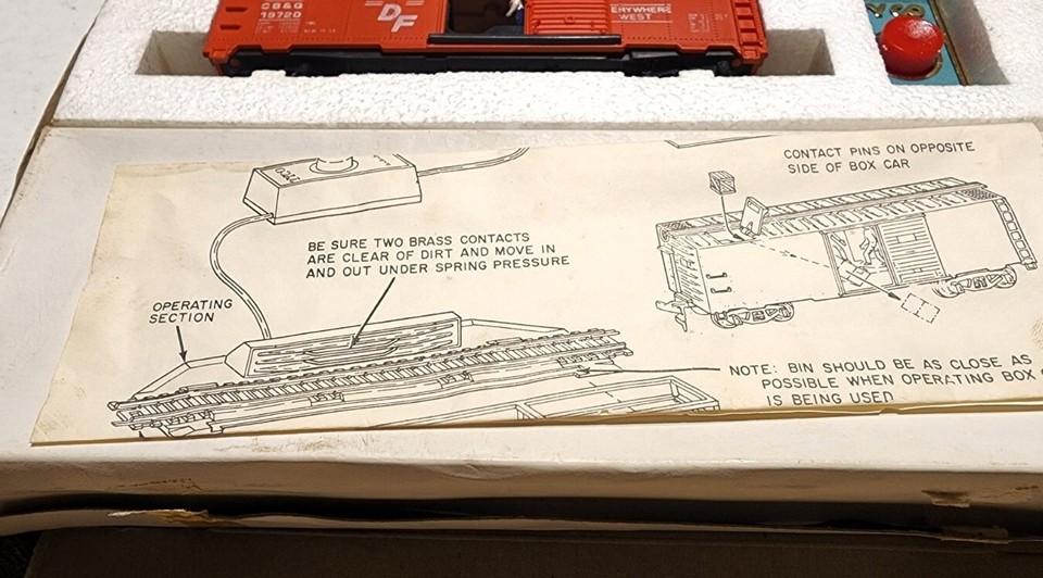 TYCO HO Freight Unloading Box Car No. 930 Burlington #19720 | eBay