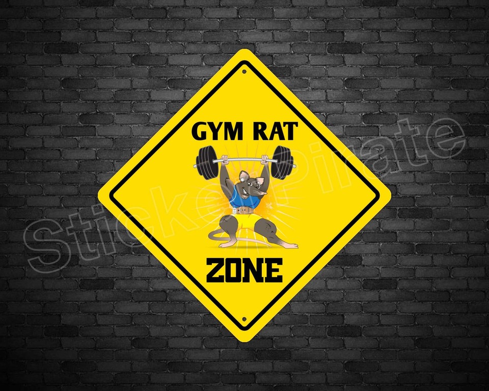 *Aluminum* Gym Rat Zone Funny Metal Novelty Sign 12"x12" | eBay