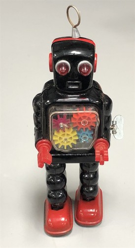 1950s JAPAN TIN WIND UP GEAR ROBOT EXCELLENT WORKING CONDITION | eBay