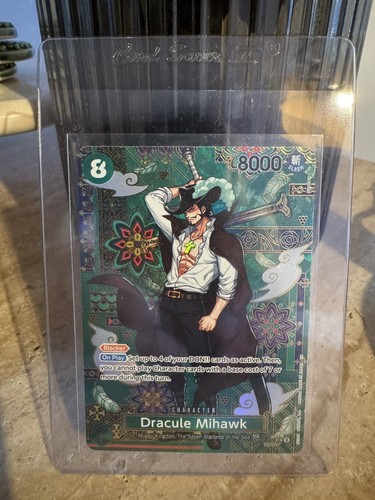 Bandai Dracule Mihawk OP12-030 Muggy Kingdom SR Holo SP Blocker One ...