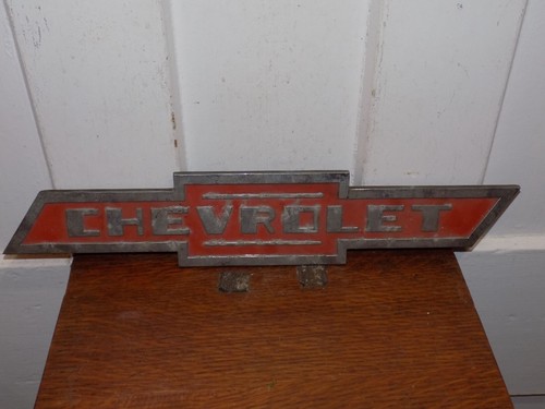 Vintage Chevrolet Embossed Metal Car Truck Emblem | eBay