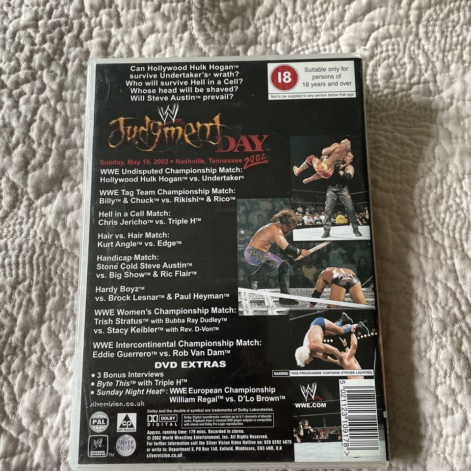 WWE Judgement Day 2002 Wrestling DVD The Undertaker WWF Judgment Day ...