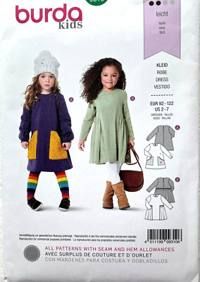 Burda Pattern 9310 Girls Dresses Assorted Styles Sizes 2, 3, 4, 5, 6, 7 ...