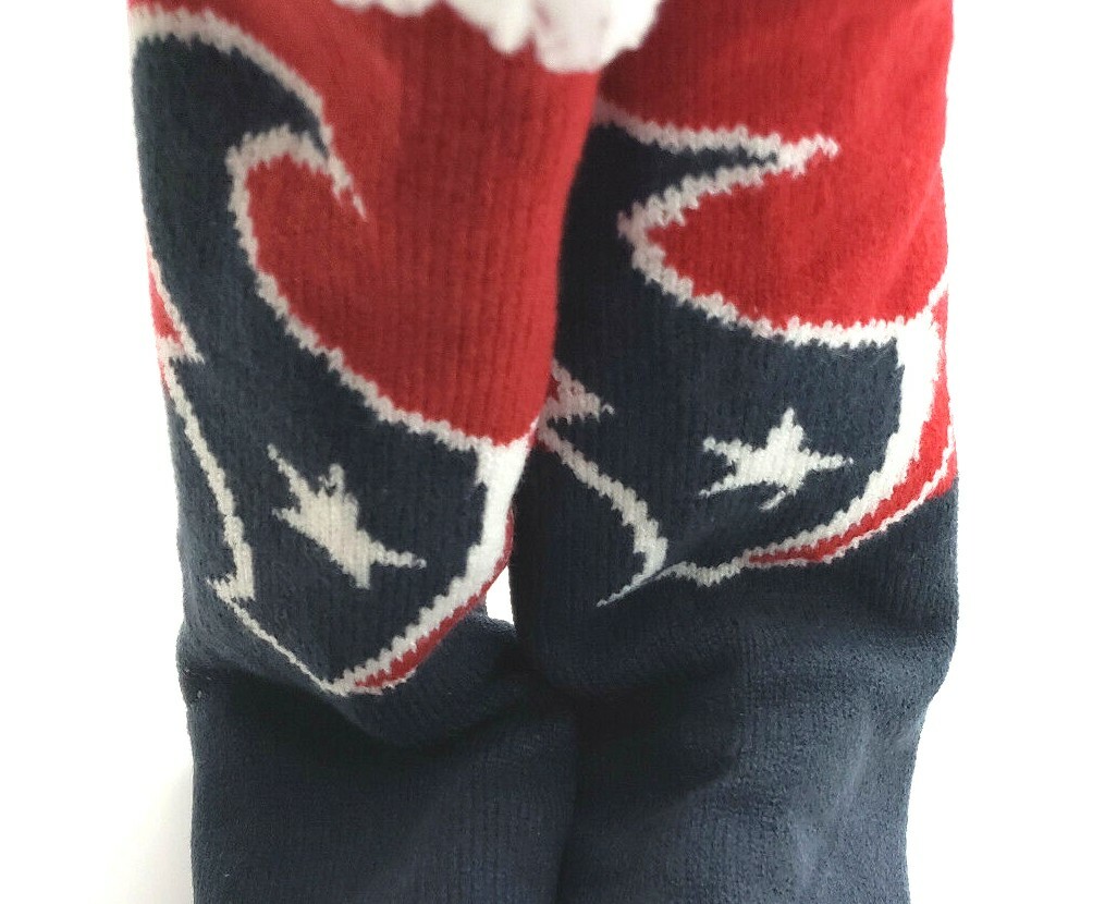 Houston Texans NFL FOCO Women's Footy Sherpa Sock Slippers Red / Navy ...