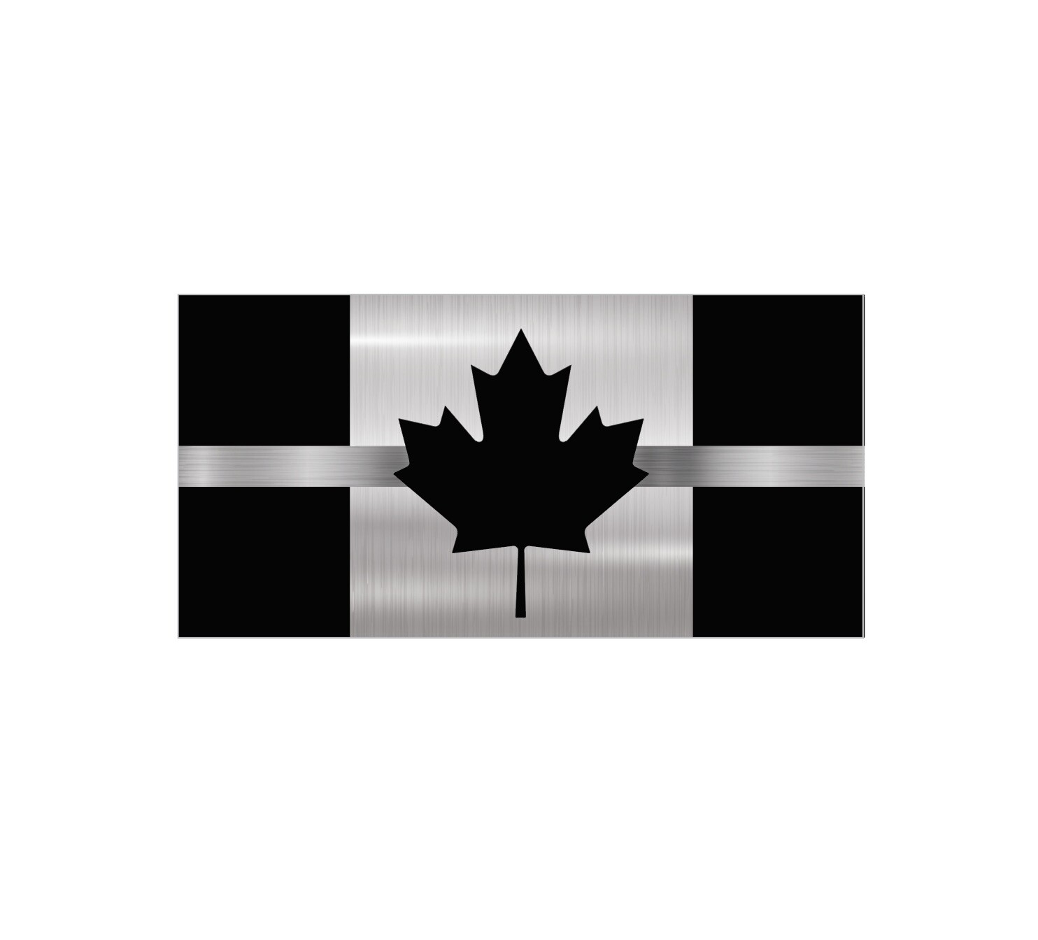 Thin Silver Line Flag Canada- Vinyl Sticker - 4 Inch X 2 Inch | eBay