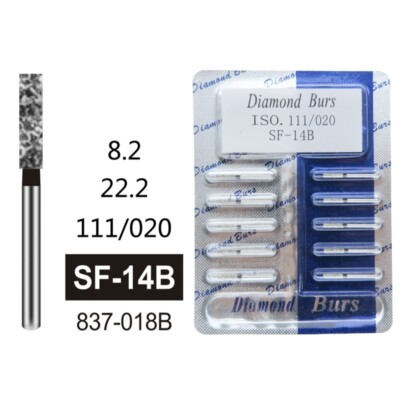 10 Packs SF-14B High Quality Black Super Coarse Straight Flat Dental ...