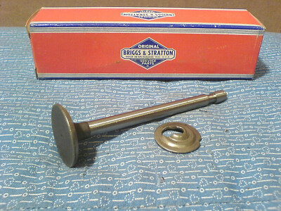 BRIGGS & STRATTON ENGINE INTAKE VALVE AND RETAINER. 299884 *NOS OEM ...