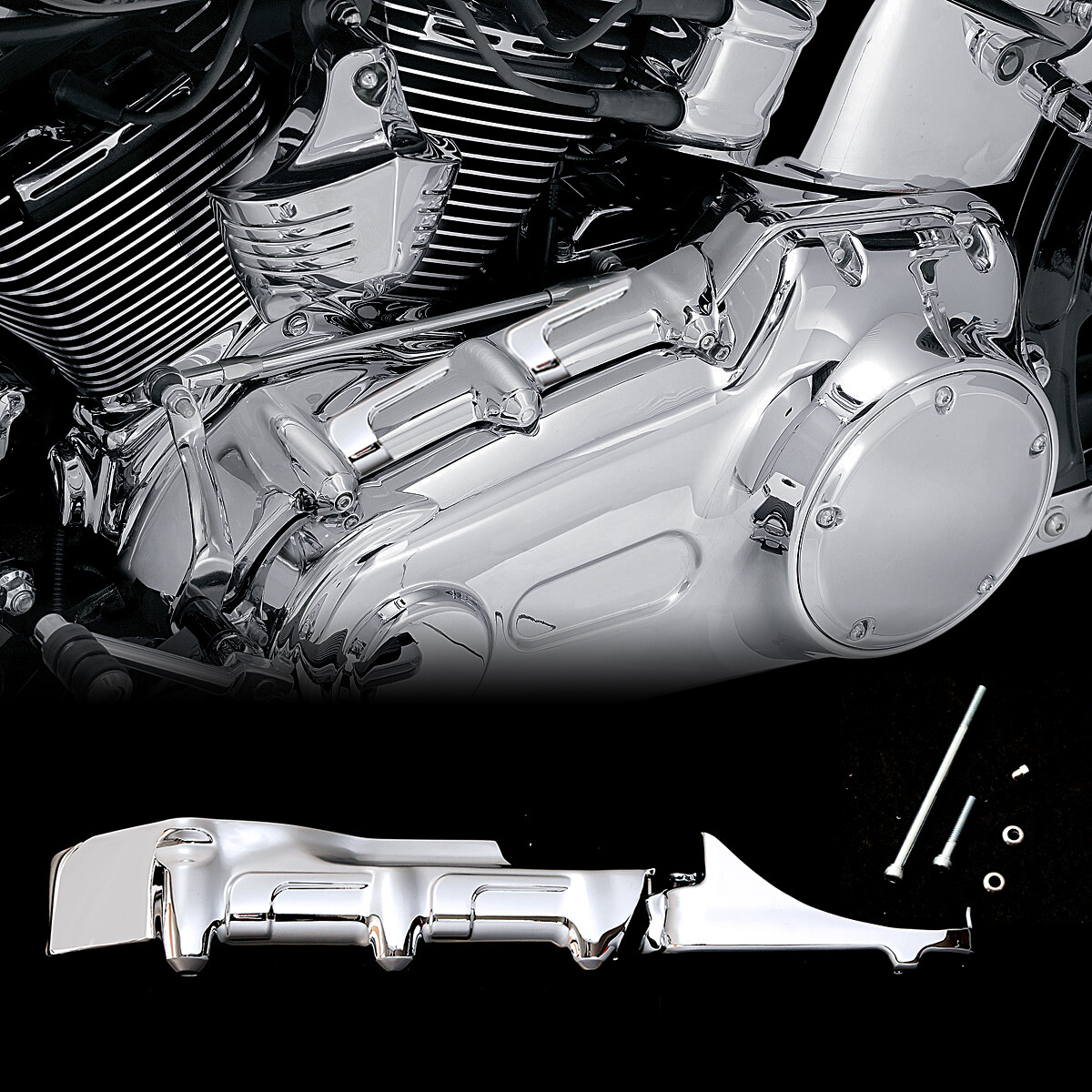 US Chrome Inner Primary Cover Trim For Harley Softail FLST Fatboy 07-17 ...
