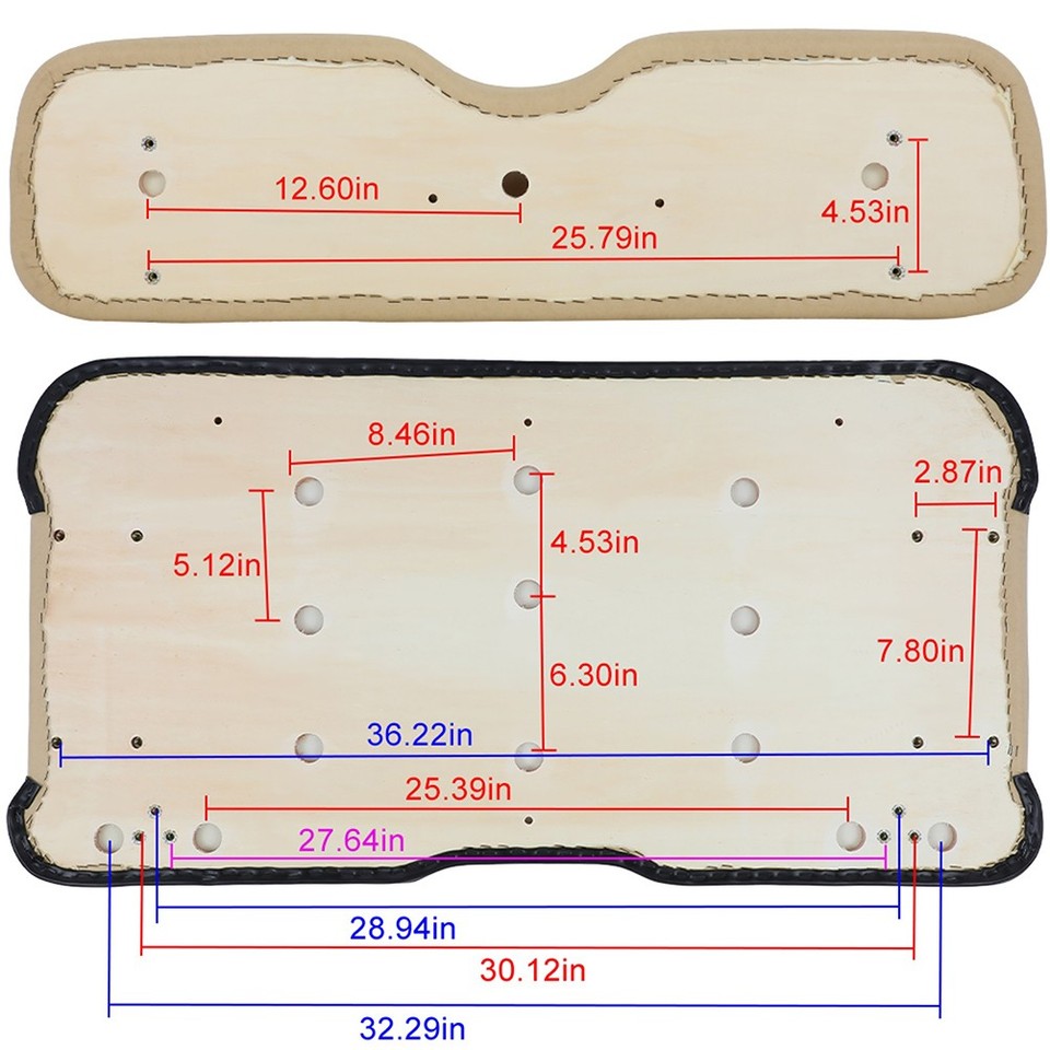 Buff Golf Cart Front Cushion Set Fits EZGO RXV NEW | eBay