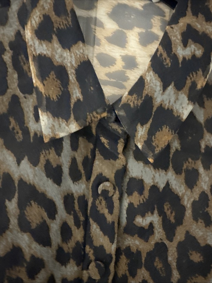 Ladies Zara Leopard Print Blouse Size XL | eBay UK